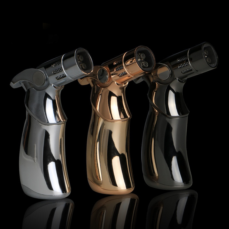 Titanium Metal Woodpecker Type Pocket Windproof 4 Torch Jet Cigar ...