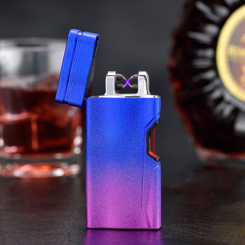 Smart USB Windproof Cigarette Lighter Infrared Sensor Frosted Metal ...