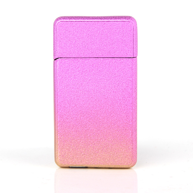 Double Side USB Rechargeable Electronic Lighter Ultra-thin Grinding ...