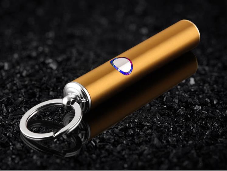 Metal Windproof Electronic Cigar Lighters USB Rechargeable With Key ...