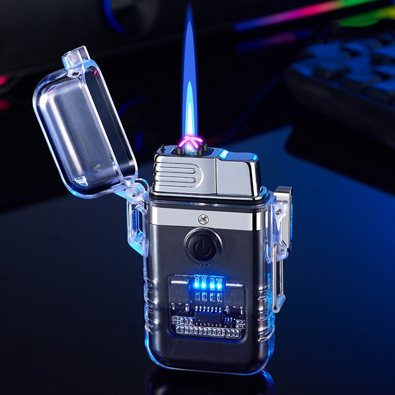 Colorful Waterproof Windproof Turbo Lighter Butane Gas and Electric ...