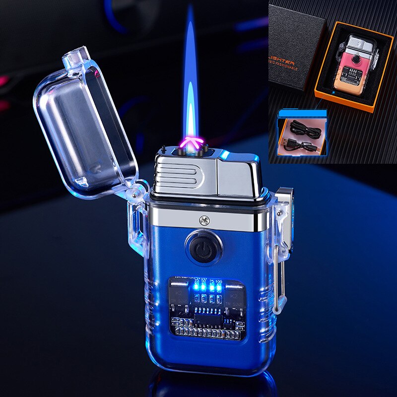Colorful Waterproof Windproof Turbo Lighter Butane Gas and Electric ...