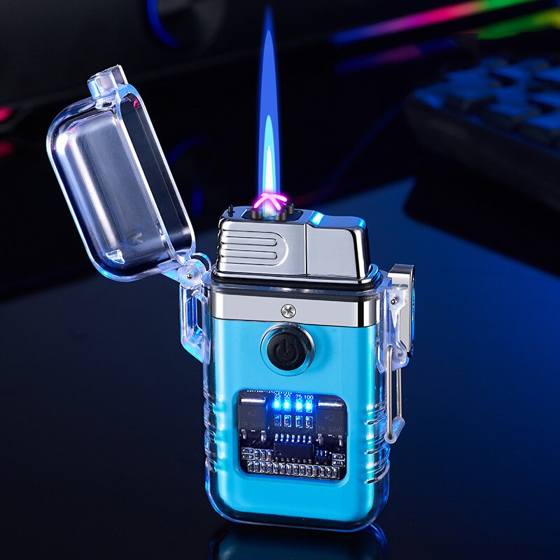 Colorful Waterproof Windproof Turbo Lighter Butane Gas and Electric ...